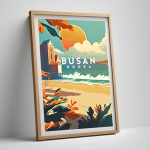 South Korea Busan Travel Poster,korea Busan Wall Art Print,south Korea ...