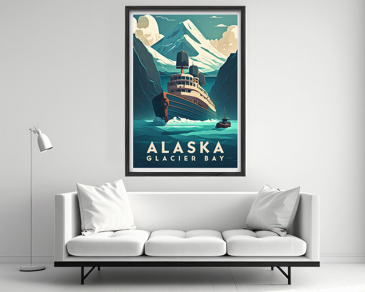 Alaska Glacier Bay Travel Poster,alaska Glacier Bay Wall Art Print ...