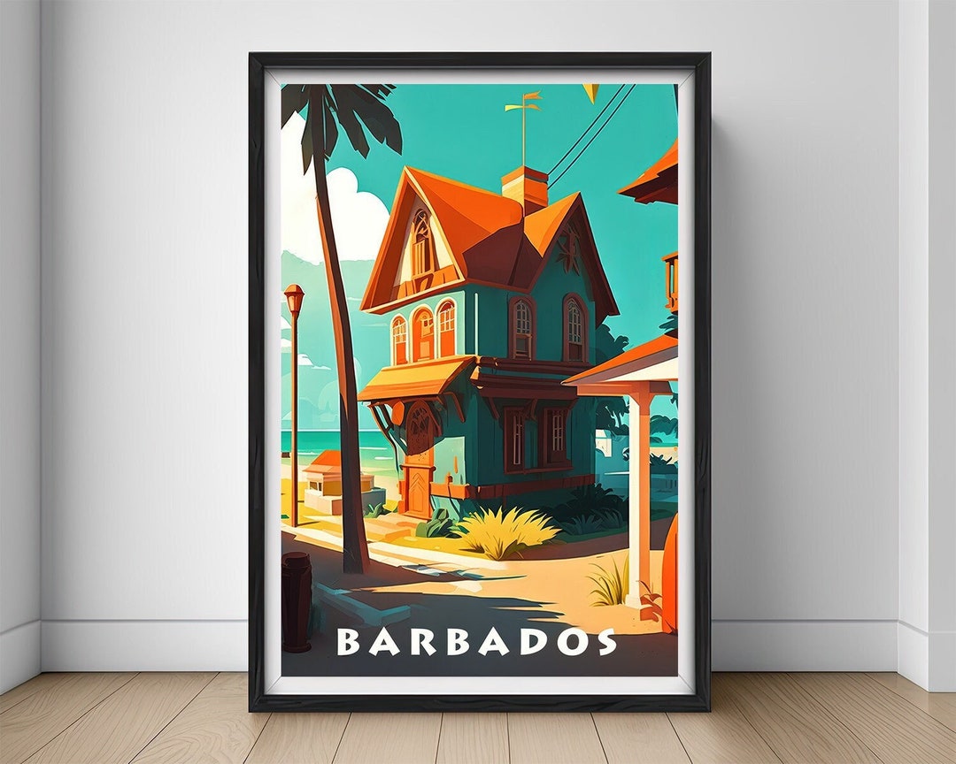 Barbados Travel Poster, Barbados Print, Barbados Wall Art Print ...