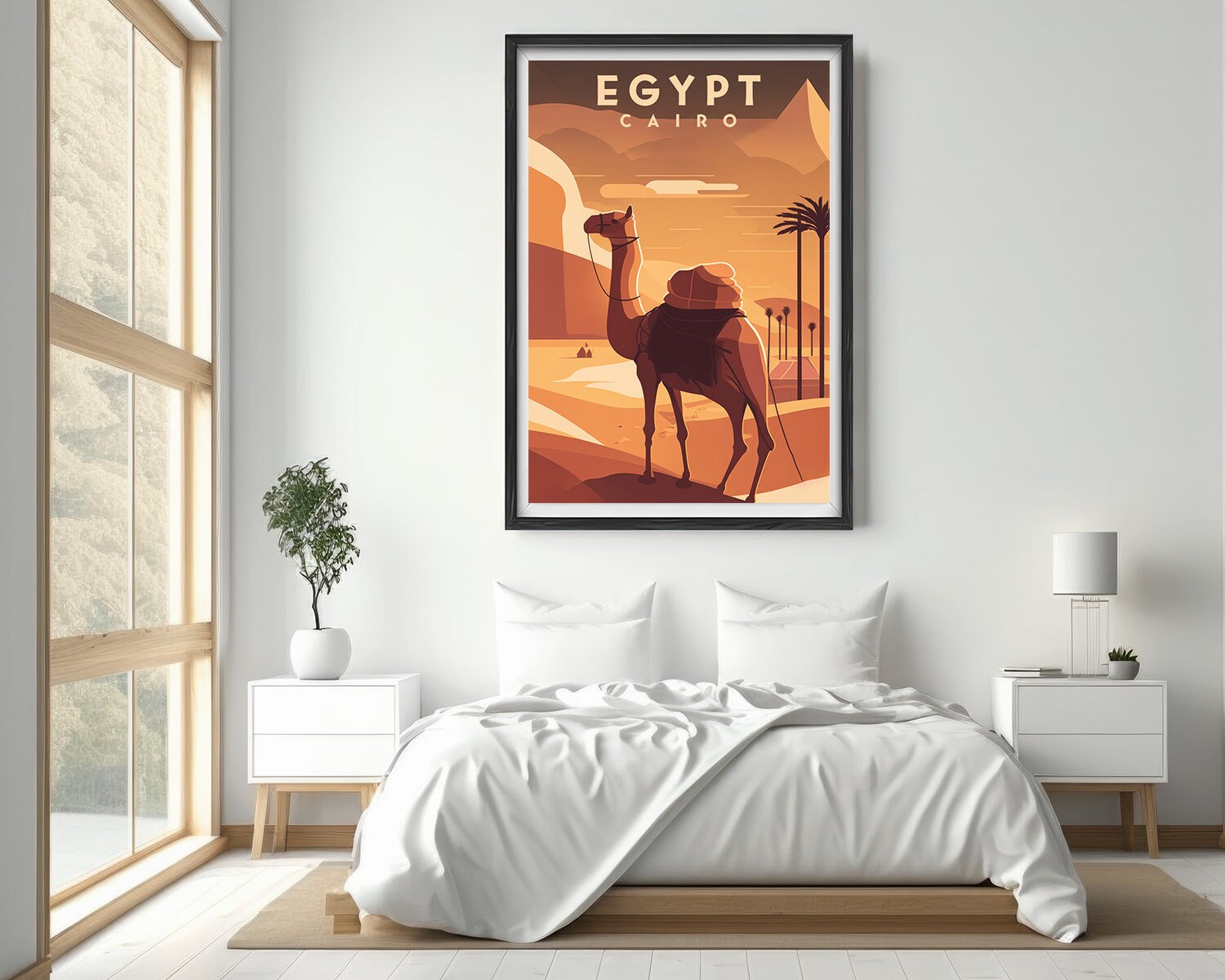 Cairo Egypt Pyramid Travel Postercairo Egypt Wall Art - Etsy