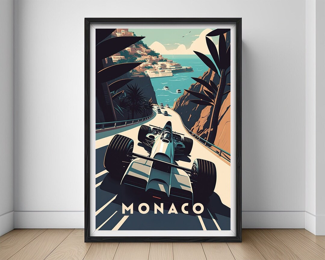 Monaco Travel Poster,monaco Print,monaco Wall Art Print,monaco Painting ...