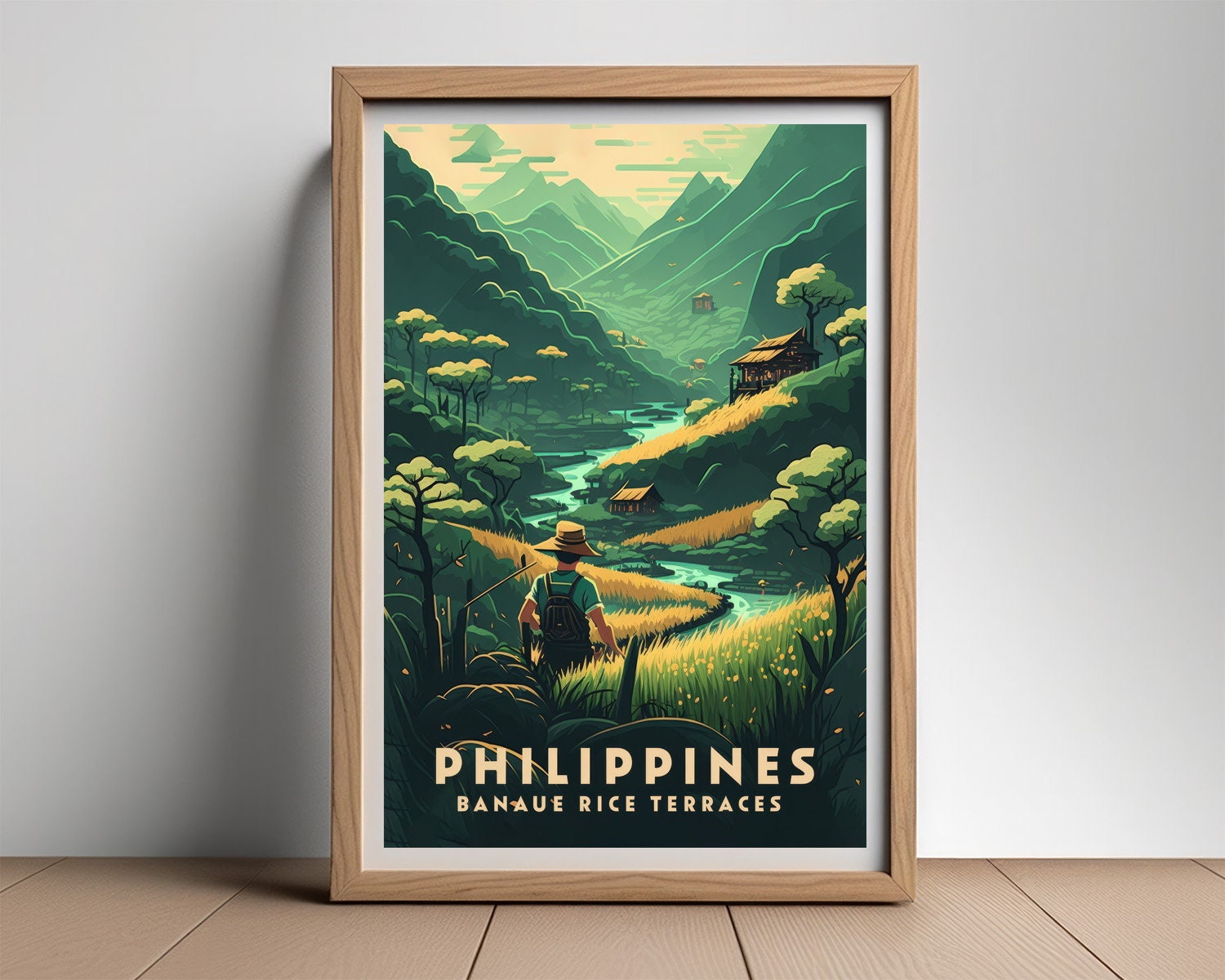 Philippines Banaue Travel Poster,philippines Banaue Wall Art Print ...