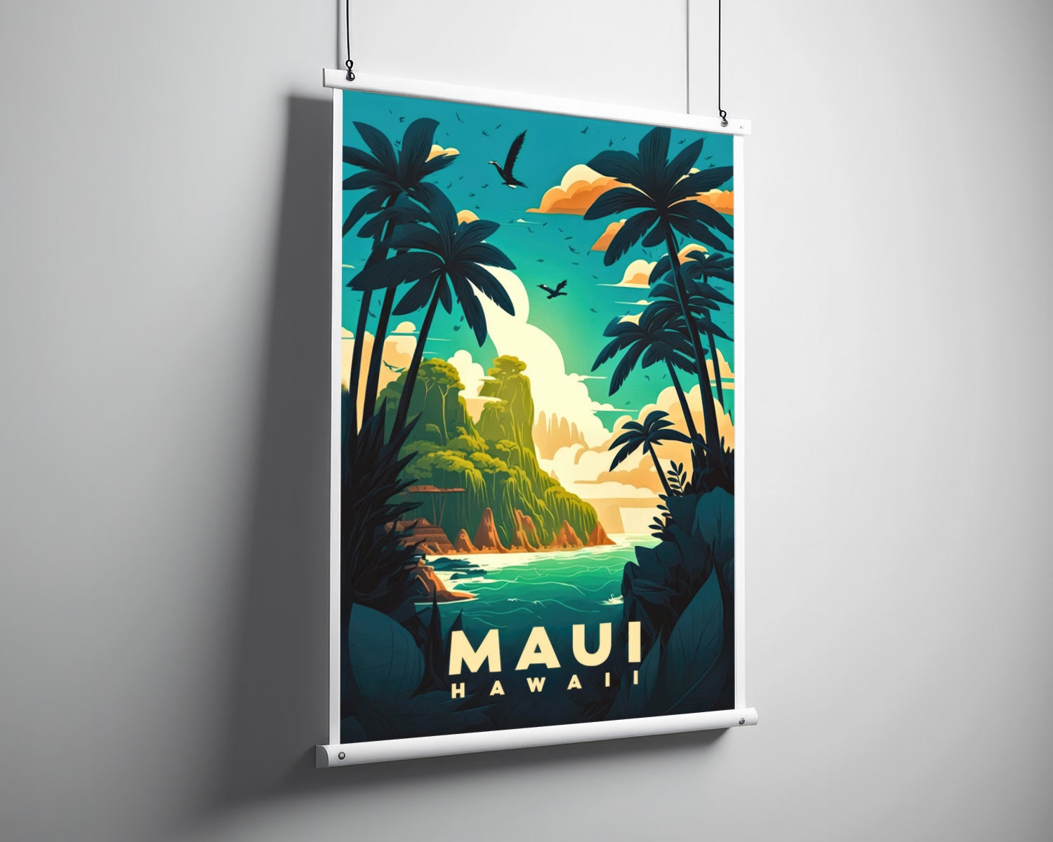 Hawaii Maui Travel Poster,hawaii Maui Wall Art Print,hawaii Maui ...