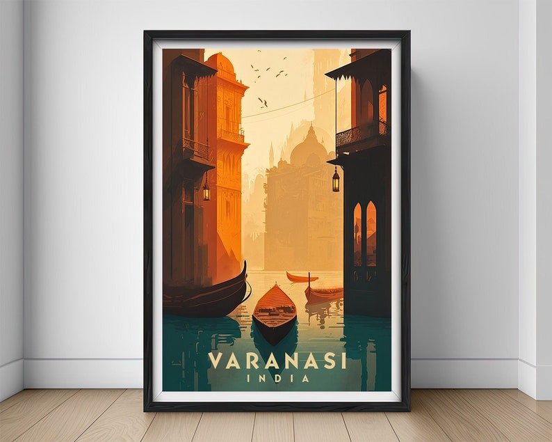 Varanasi India Travel Poster,varanasi India Wall Art Print,india,india ...