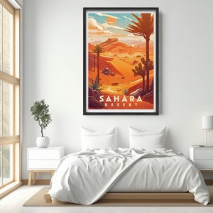 Sahara Desert Travel Poster,sahara Desert Wall Art Print,sahara Desert ...