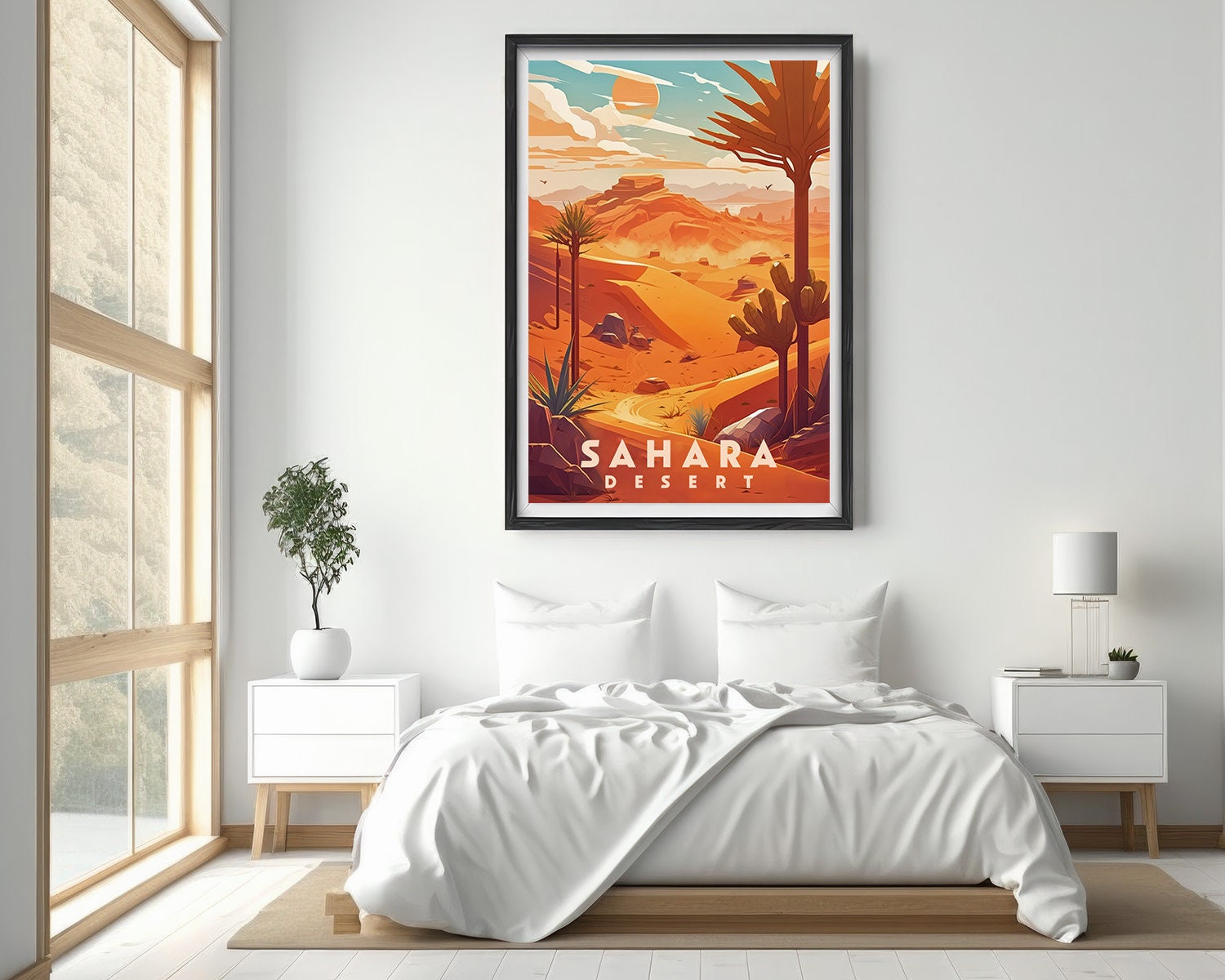Sahara Desert Travel Poster,sahara Desert Wall Art Print,sahara Desert ...