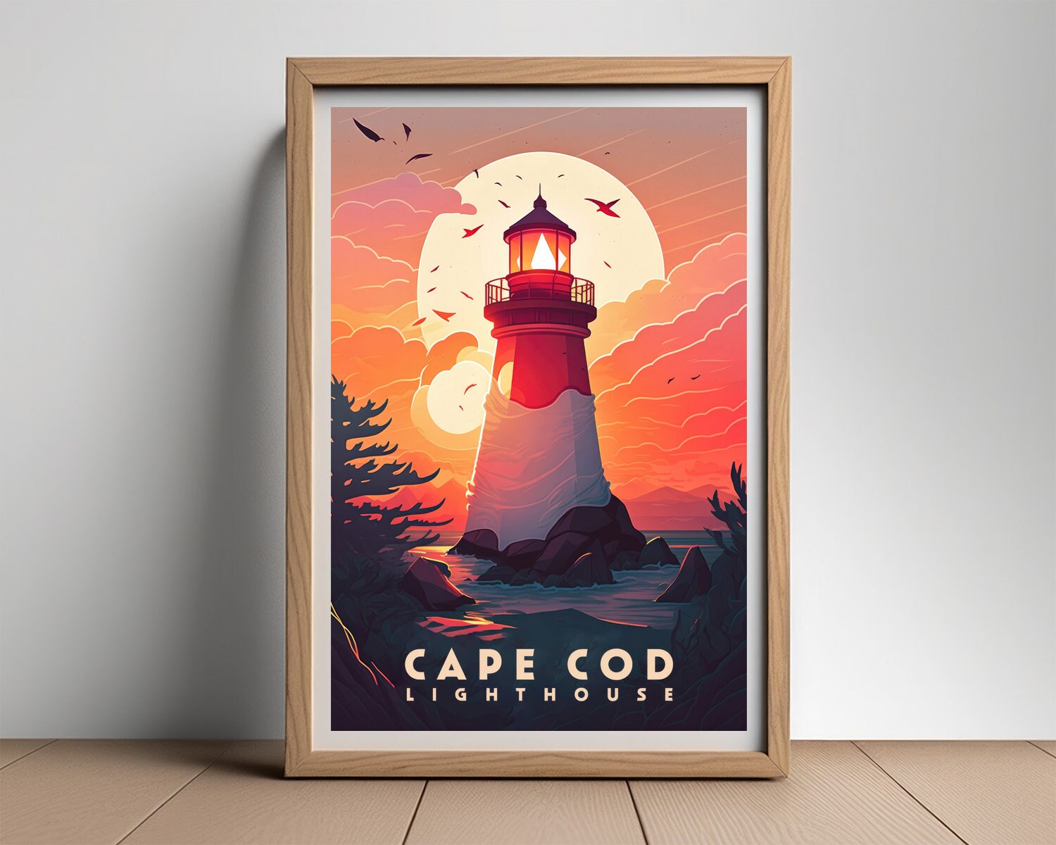 Cape Cod Massachusetts Travel Poster,cape Cod Wall Art Print ...
