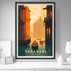 Varanasi India Travel Poster,varanasi India Wall Art Print,india,india ...