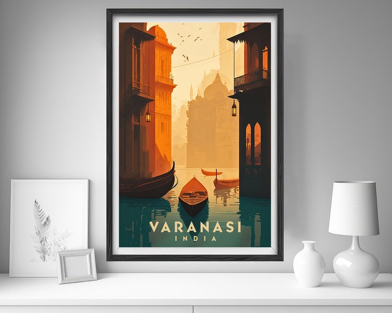 Varanasi India Travel Poster,varanasi India Wall Art Print,india,india ...