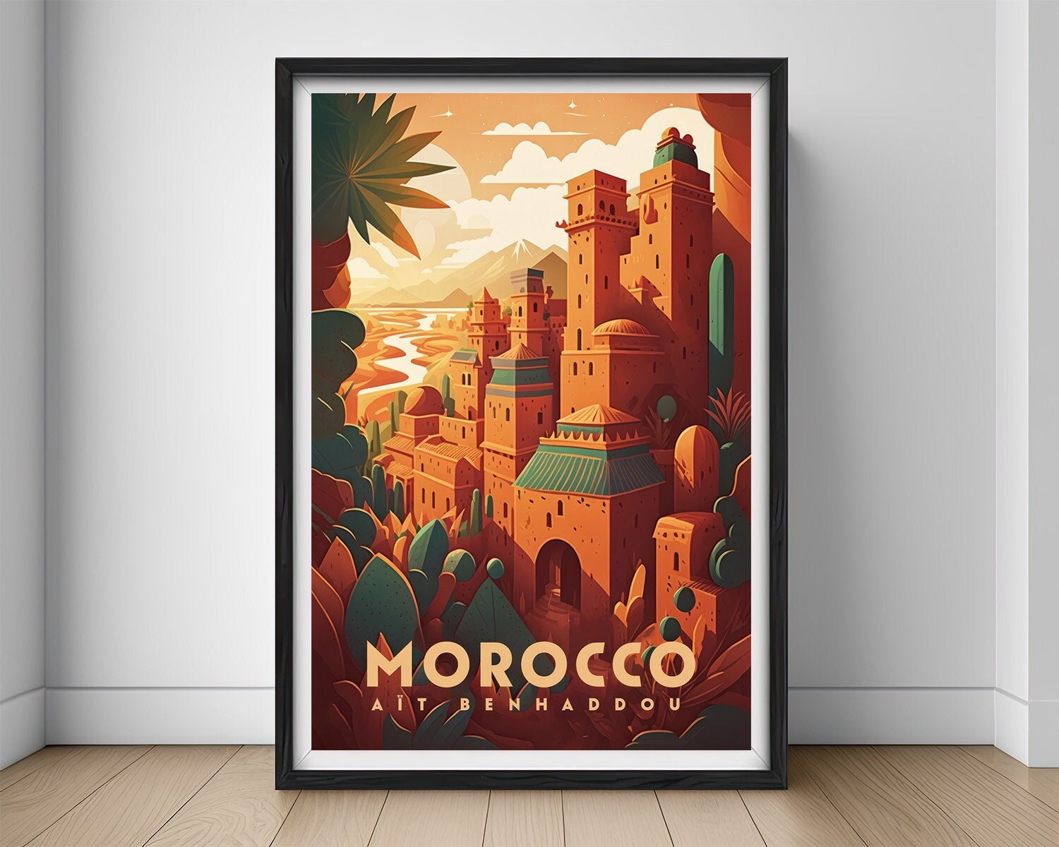 Morocco Marrakesh Travel Postermorocco Marrakesh Wall Art - Etsy