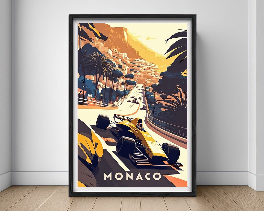 Monaco Travel Poster,monaco Wall Art Print,monaco Painting,monaco ...