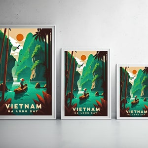 Vietnam Ha Long Bay Travel Poster,vietnam Ha Long Bay Wall Art Print ...