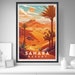Sahara Desert Travel Poster,sahara Desert Wall Art Print,sahara Desert ...
