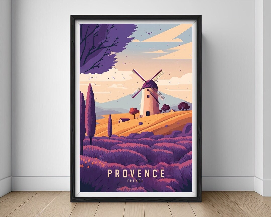 Buy France Provence Travel Poster,france Provence Wall Art Print,france ...