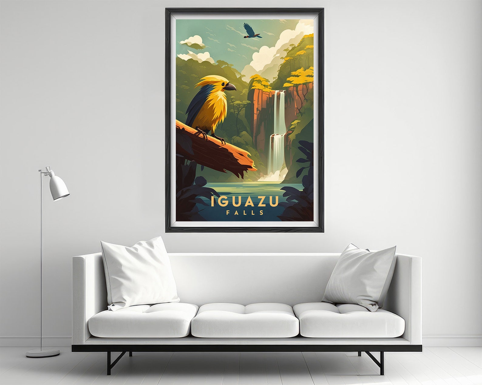 Iguazu Falls Brazil Travel Poster, Iguazu Falls Brazil Wall Art Print ...