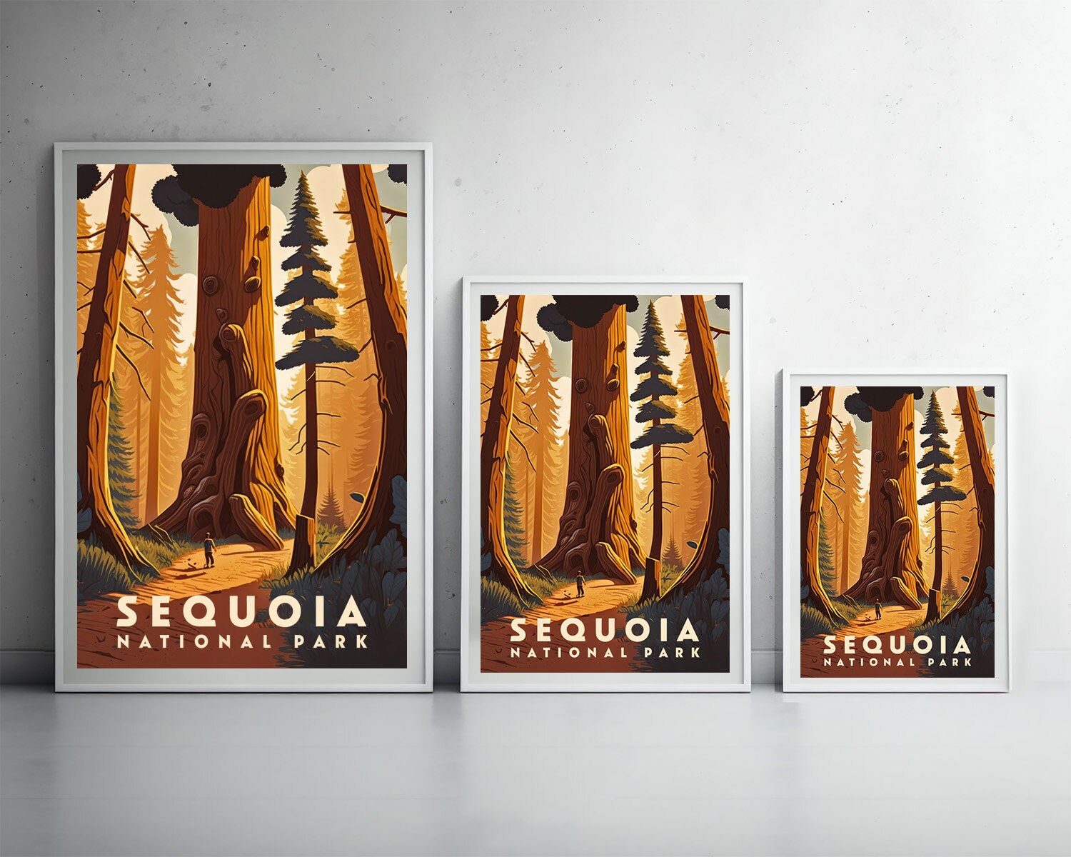 Sequoia National Park Travel Poster,sequoia National Park Wall Art ...