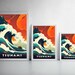 Tsunami Travel Poster,tsunami Print,tsunami Wall Art Print,natural ...