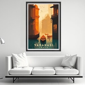 Varanasi India Travel Poster,varanasi India Wall Art Print,india,india ...