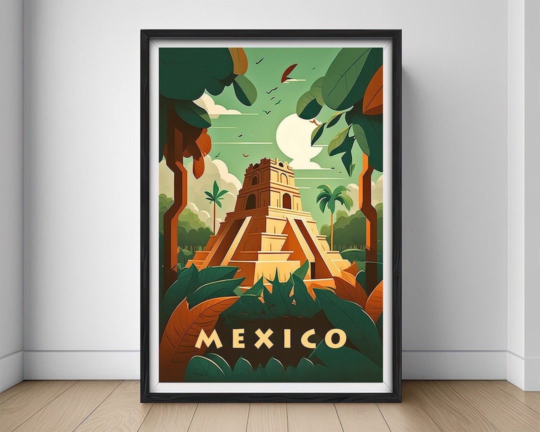 Mexico Travel Poster,mexico Wall Art,mexico Print,mexico Painting ...