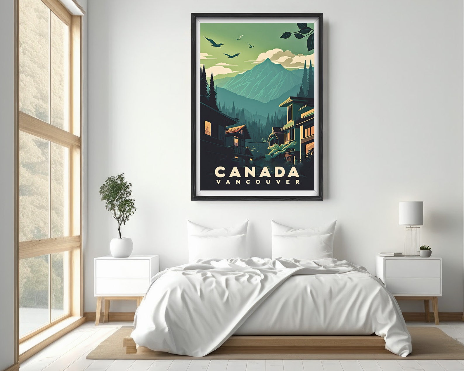 Vancouver Travel Poster,vancouver Canada Wall Art Print,vancouver ...