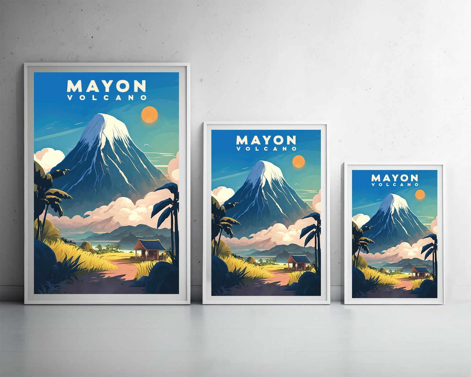 Mayon Volcano Philippines Travel Poster,mayon Volcano Wall Art Print ...
