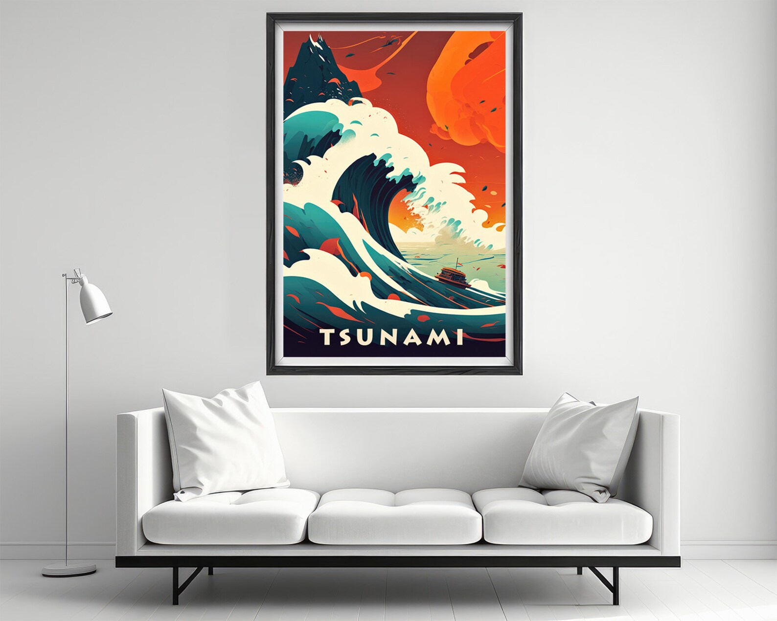 Tsunami Travel Poster,tsunami Print,tsunami Wall Art Print,natural ...