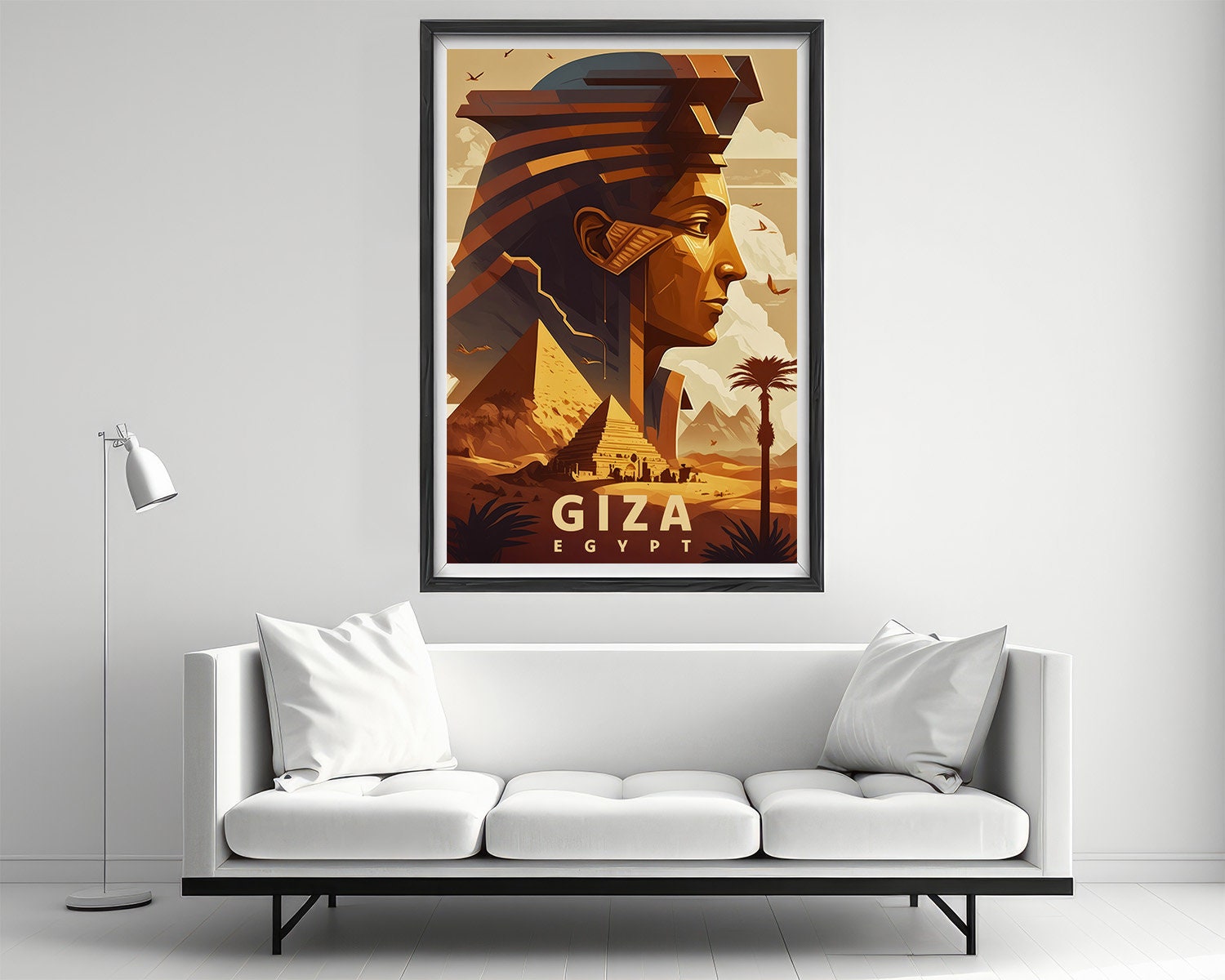 Giza Egypt Pyramid Travel Poster,giza Egypt Wall Art Print,giza Egypt ...