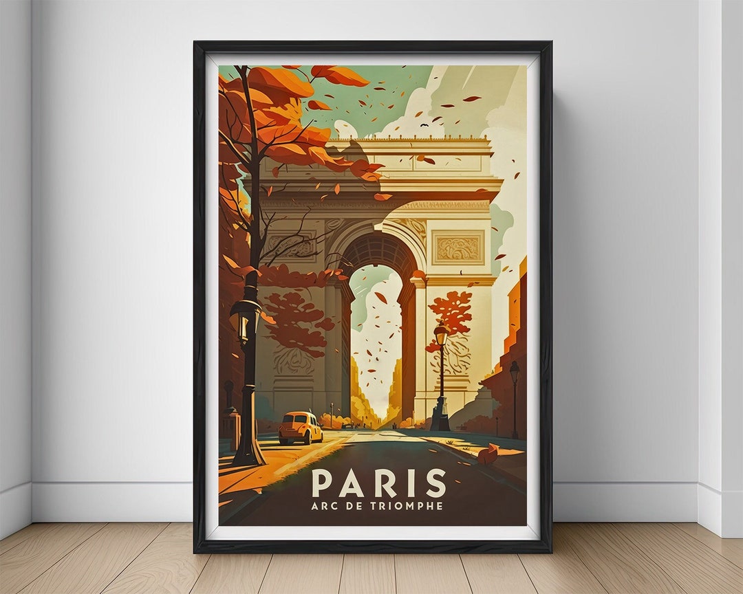 Paris Arc De Triomphe Travel Poster,france Arc De Triomphe Wall Art ...