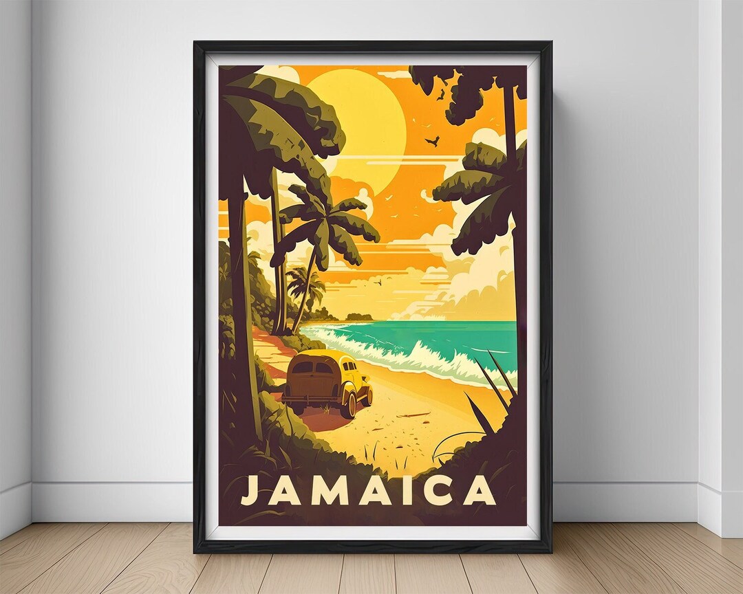 Jamaica Travel Poster,jamaica Wall Art,jamaica Print,jamaica,jamaica ...