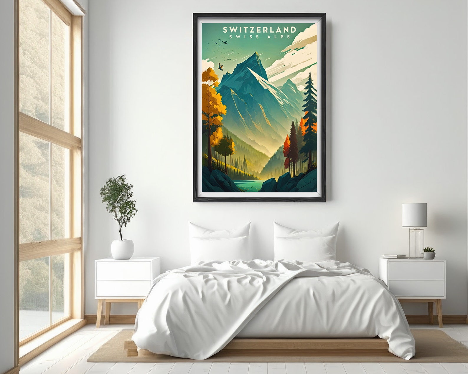 Swiss Alps Switzerland Travel Poster,swiss Alps Wall Art Print,swiss ...