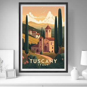 Tuscany Italy Travel Poster,tuscany Italy Wall Art Print,tuscany Italy ...
