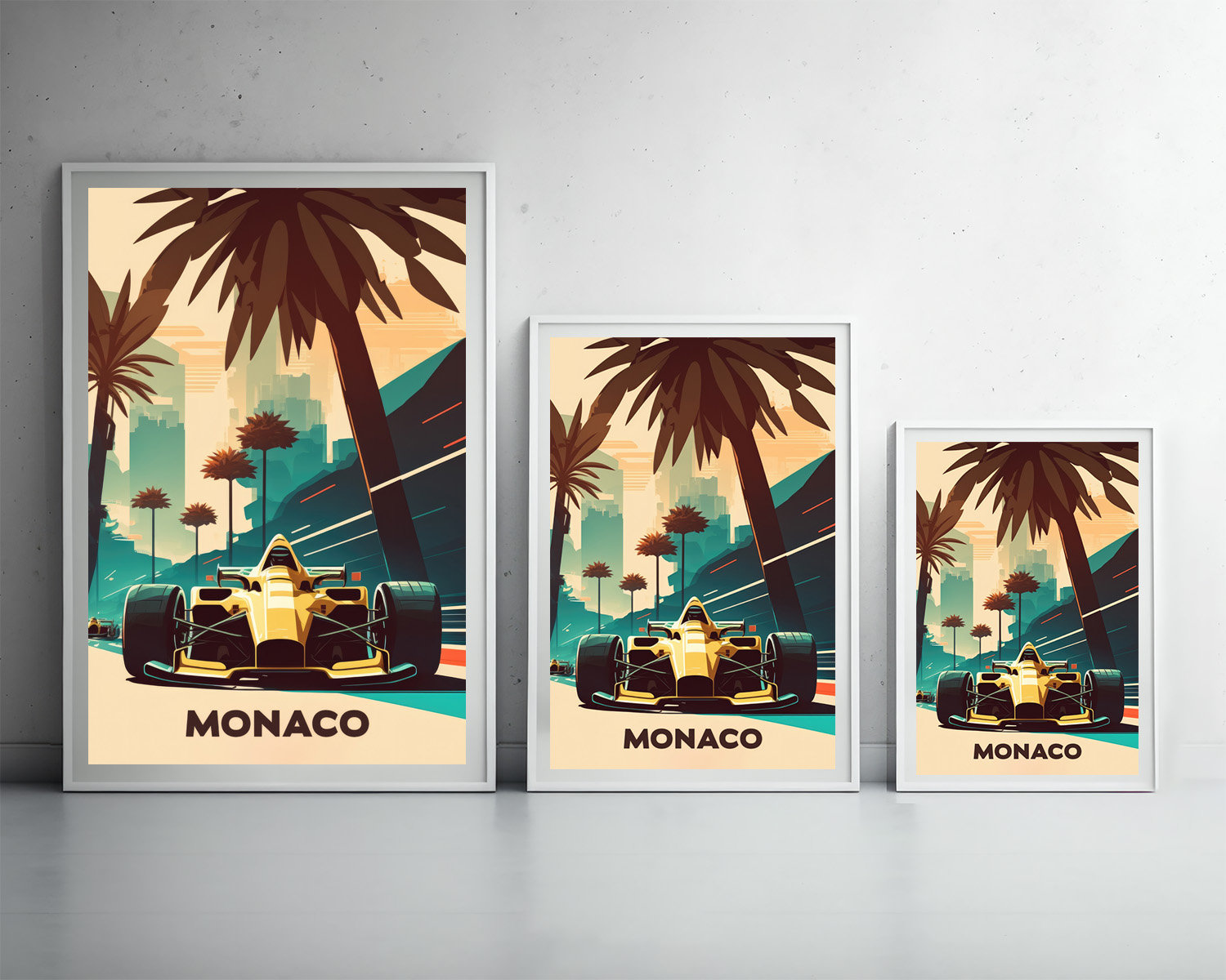Monaco Travel Poster,monaco Wall Art Print,french Riviera,monaco ...