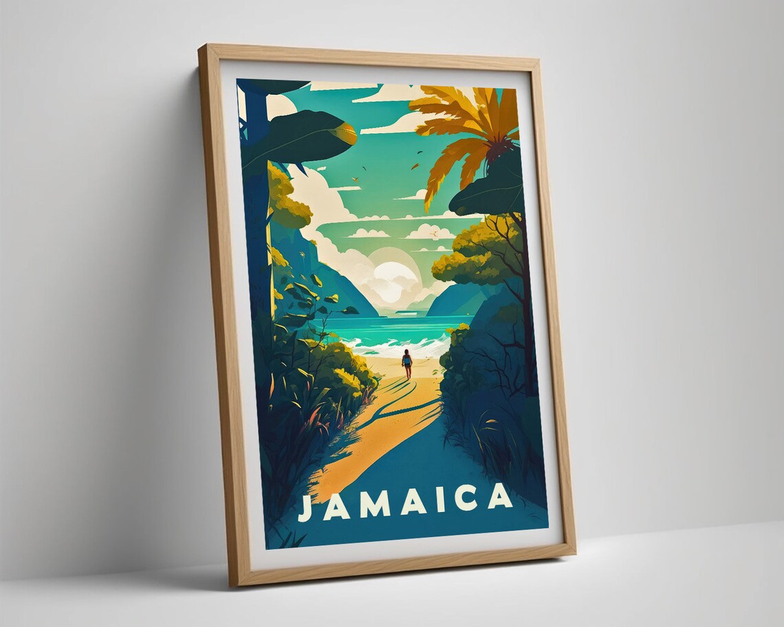 Jamaica Travel Poster,jamaica Wall Art,jamaica Print,jamaica,jamaica ...