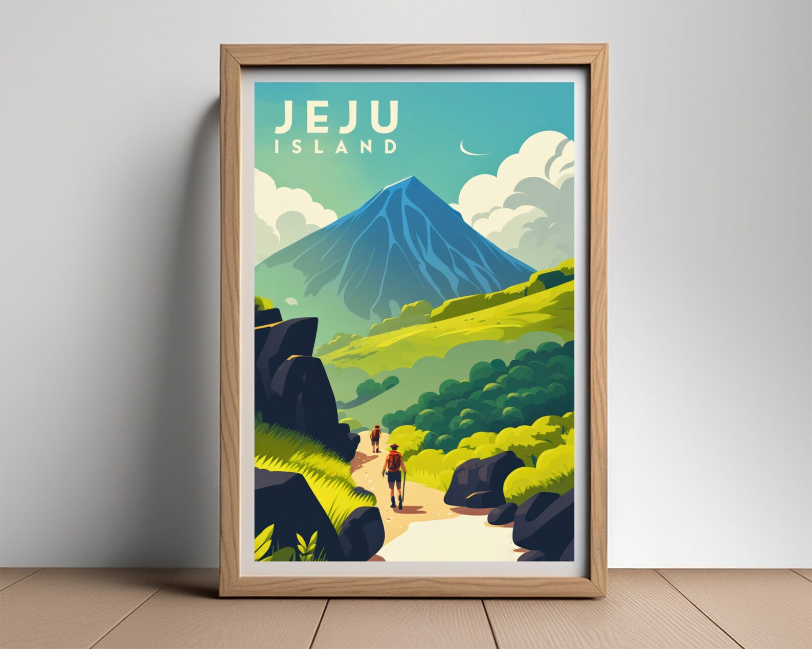 Jeju Island Korea Travel Poster,jeju Island Korea Wall Art Print,jeju ...
