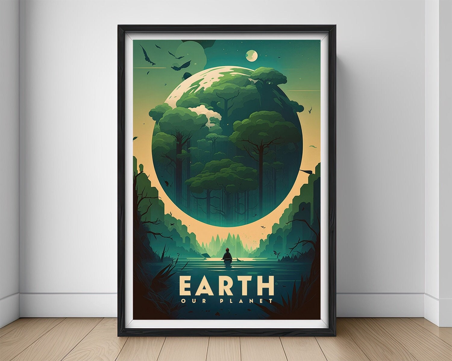 Planet Earth Travel Poster,planet Earth Wall Art Print,planet Earth ...