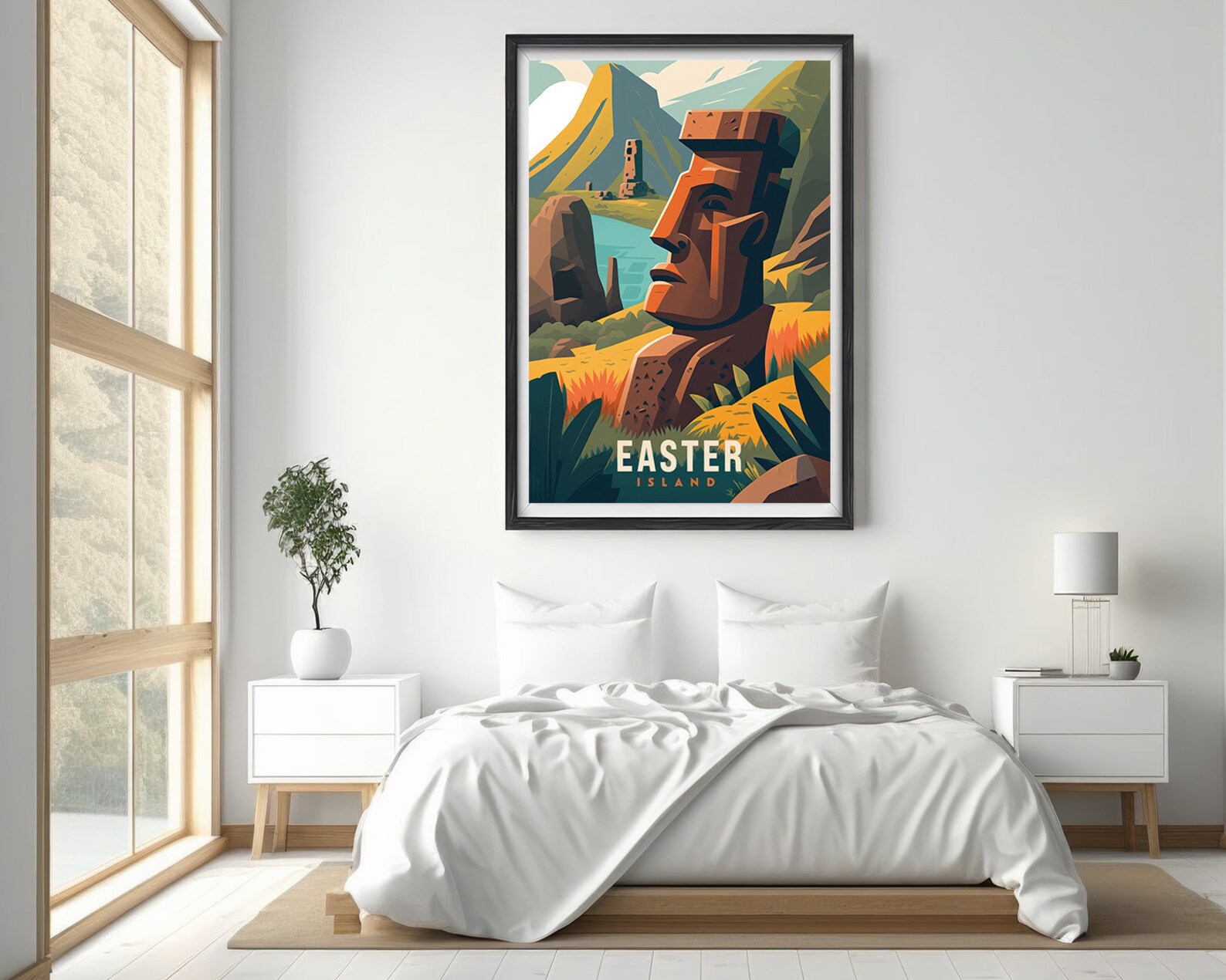 Easter Island Chile Travel Poster,chile Wall Art Print,chile,easter ...