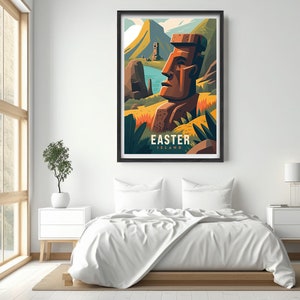 Easter Island Chile Travel Poster,chile Wall Art Print,chile,easter ...