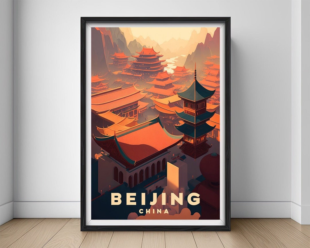 Beijing China Travel Poster,beijing China Wall Art Print,beijing China ...