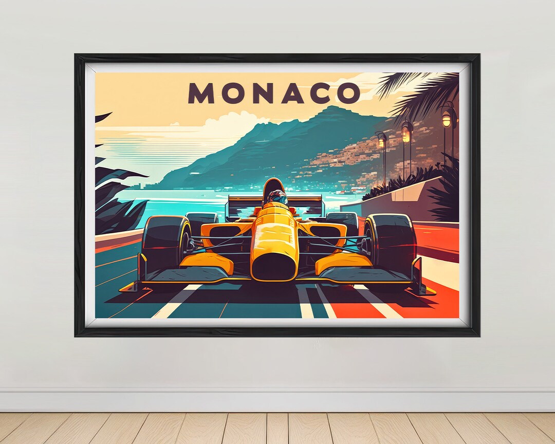 Monaco Travel Poster,monaco Wall Art Print,french Riviera,monaco ...