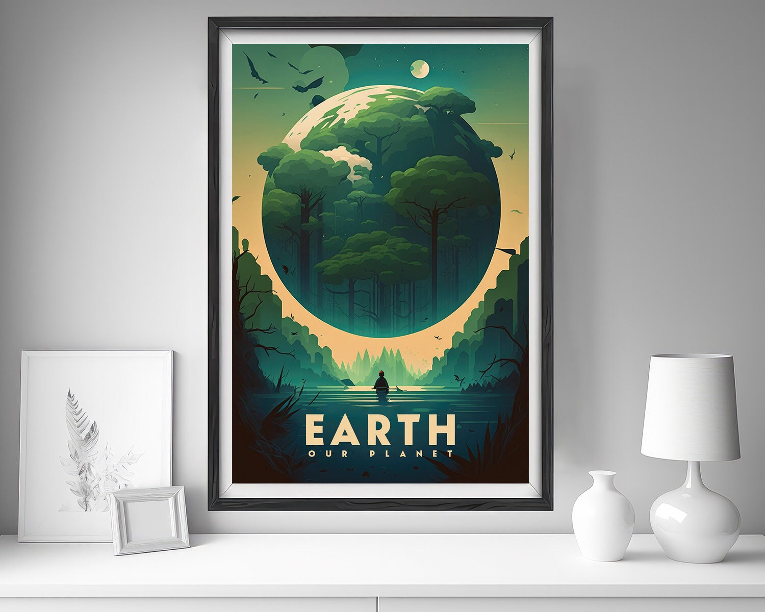 Planet Earth Travel Poster,planet Earth Wall Art Print,planet Earth ...