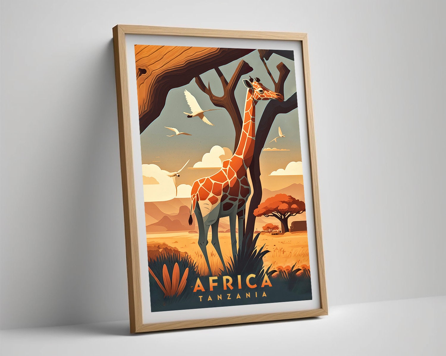 Africa Tanzania Travel Poster,africa Tanzania Wall Art Print,africa ...