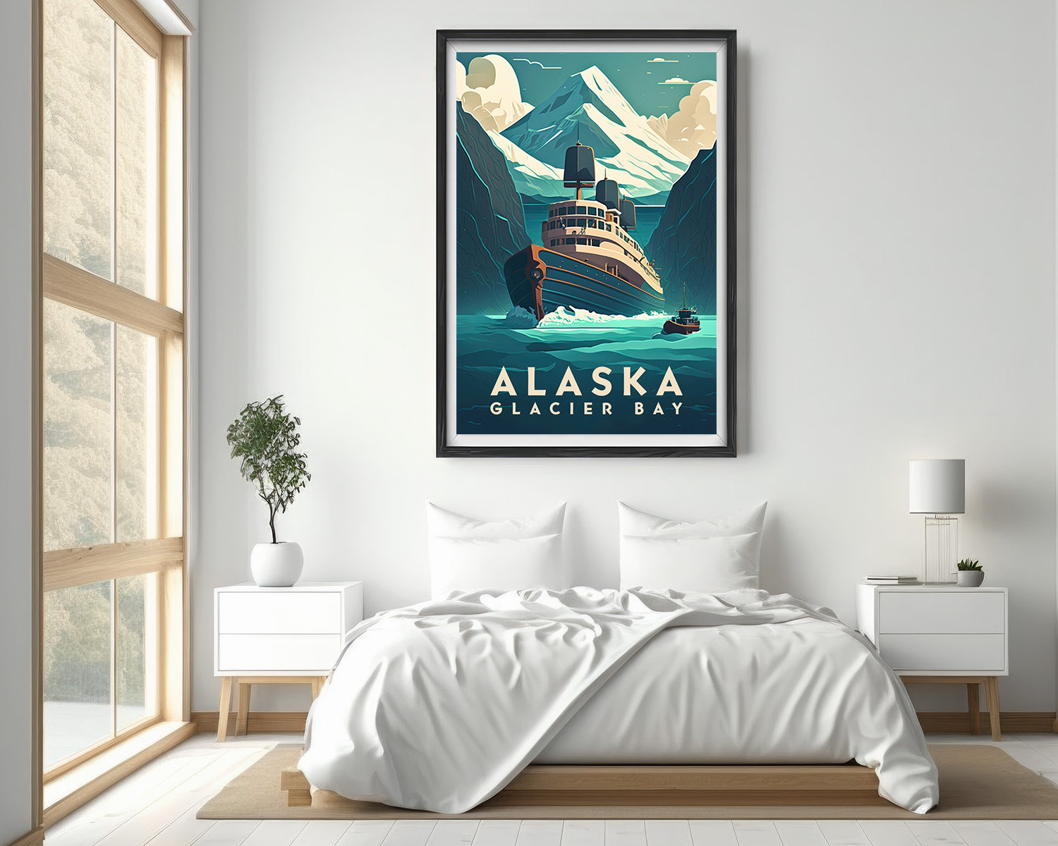 Alaska Glacier Bay Travel Poster,alaska Glacier Bay Wall Art Print ...