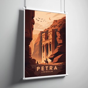 Petra UNESCO Travel Poster,petra UNESCO Wall Art Print,petra Painting ...