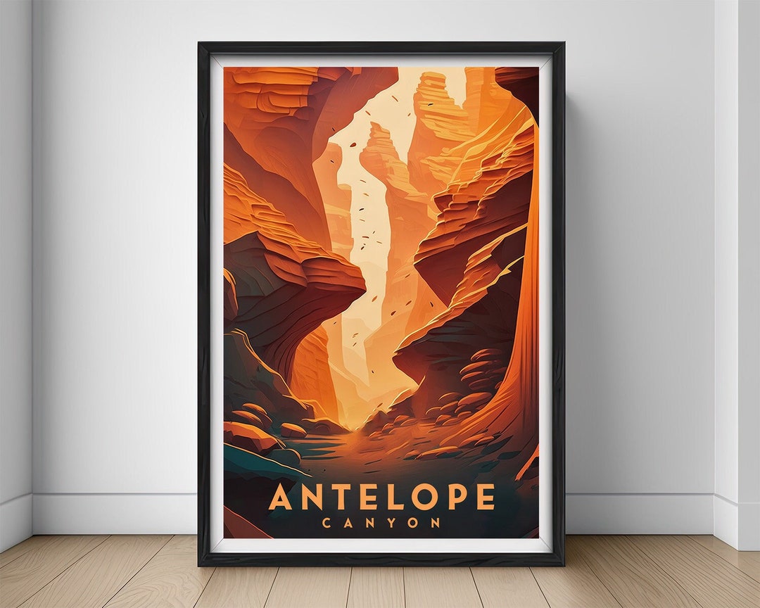 Antelope Canyon Travel Poster,antelope Canyon Arizona Wall Art Print ...