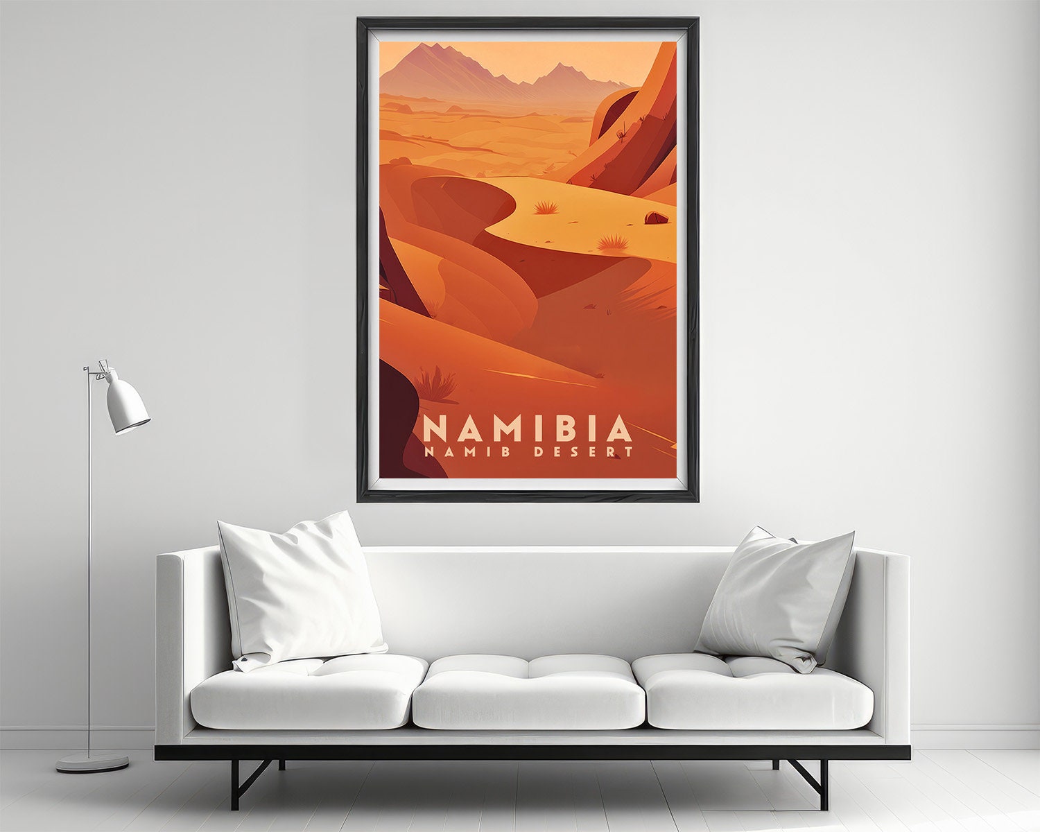 Namibia Desert Travel Poster,namibia Desert Wall Art Print,namib Desert ...