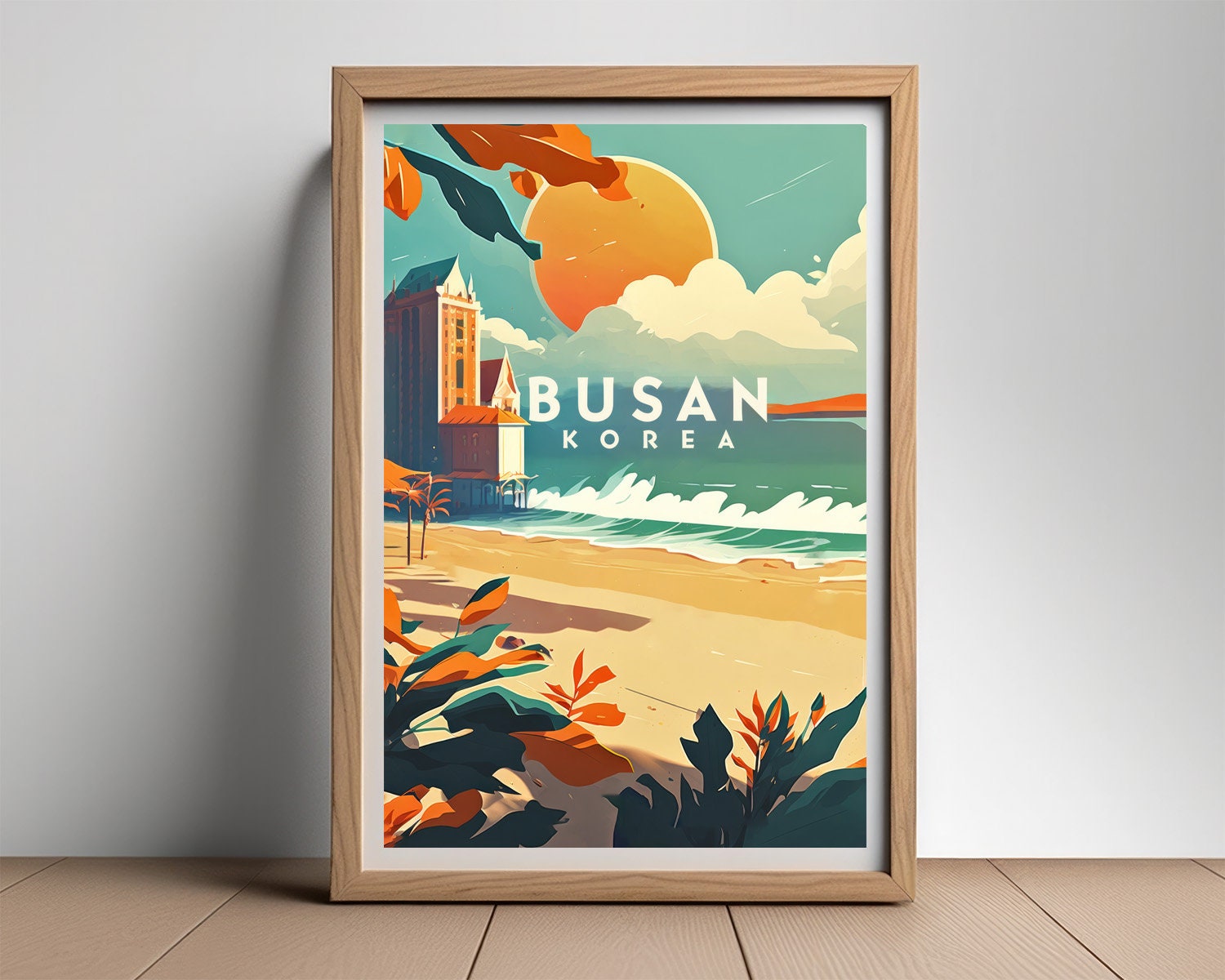 South Korea Busan Travel Poster,korea Busan Wall Art Print,south Korea ...