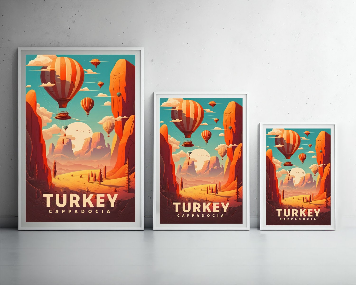 Turkey Cappadocia Travel Poster,turkey Cappadocia Wall Art Print,turkey ...