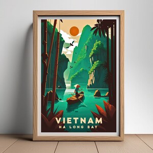 Vietnam Ha Long Bay Travel Poster,vietnam Ha Long Bay Wall Art Print ...
