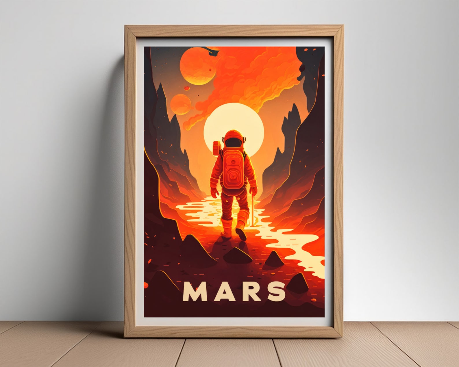 Mars Travel Poster, Mars Print, Mars Wall Art Print, Planet Mars Poster ...