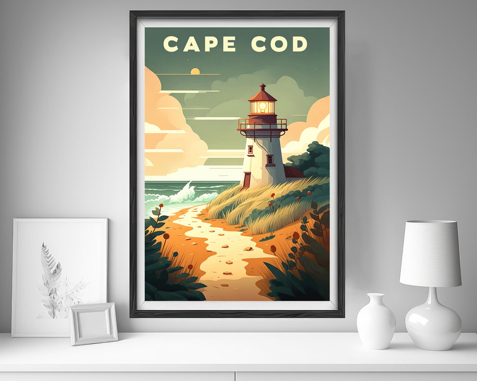 Cape Cod Massachusetts Travel Poster,cape Cod Wall Art Print ...